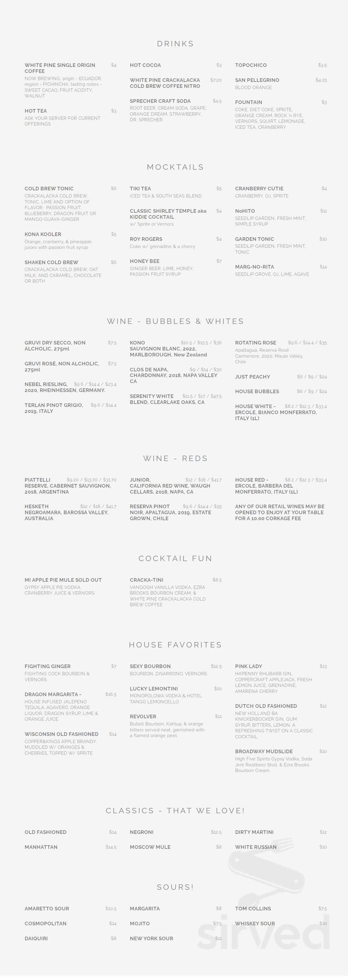 Oat Soda Lake Orion menu in Lake Orion, Michigan, USA