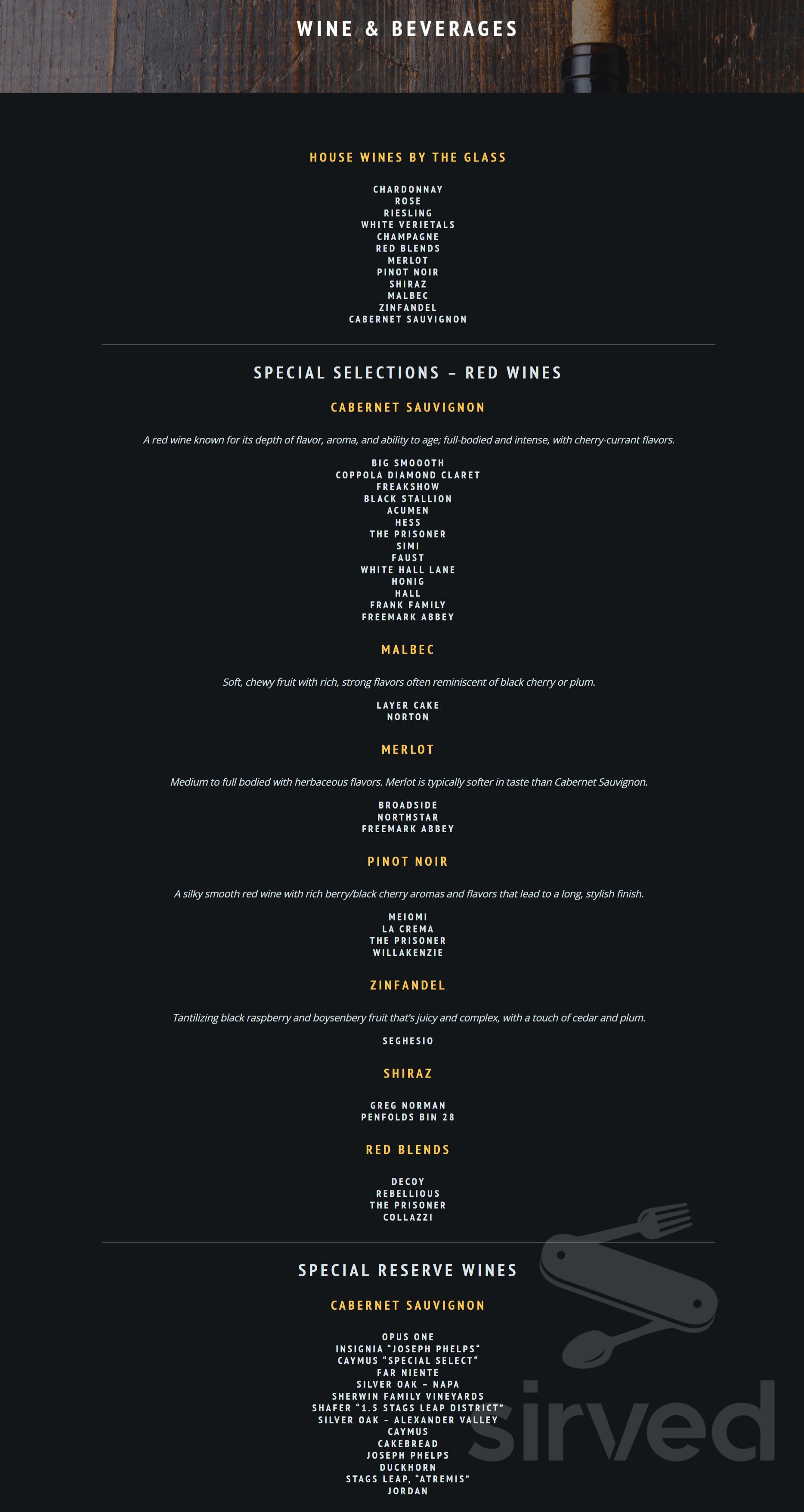 The Drover menus in Omaha, Nebraska, United States