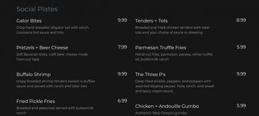 Menu for Hebron Grille in Hebron, KY | Sirved