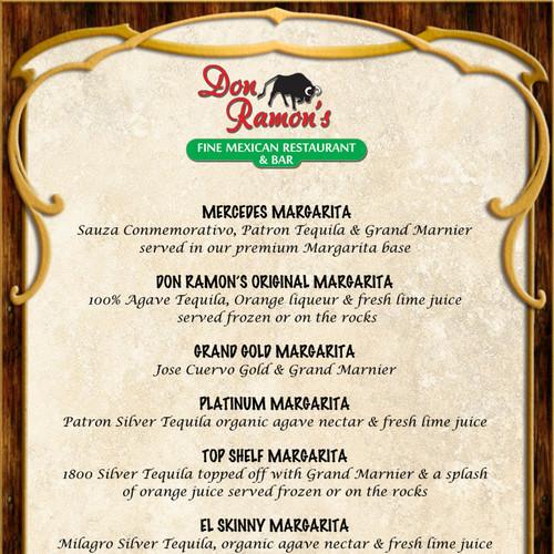 Don Ramon's menu in Houston, Texas, USA