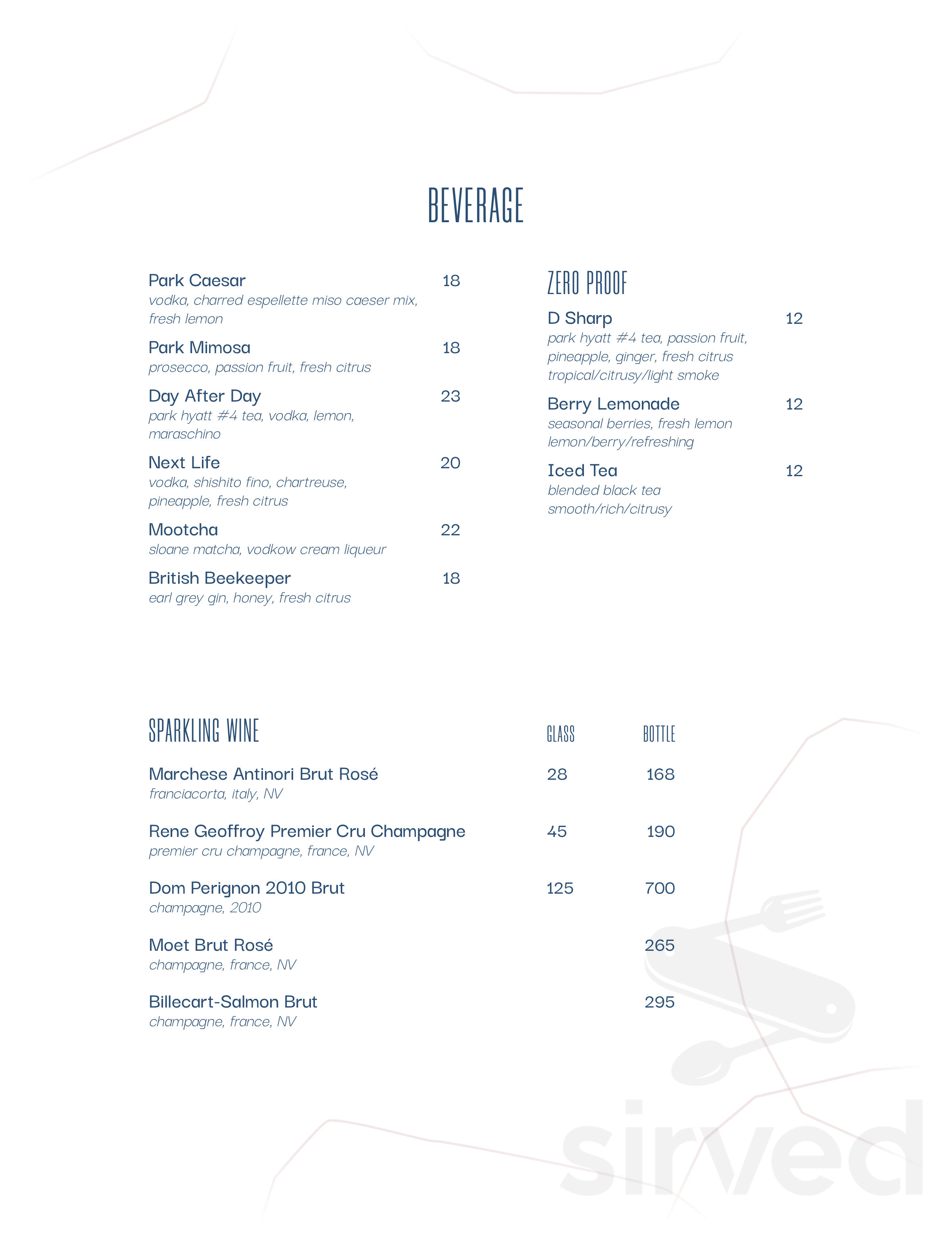 Joni Restaurant menu in Toronto, Ontario, Canada