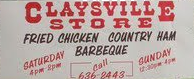 Menu for Claysville Store in Hartsburg, MO | Sirved