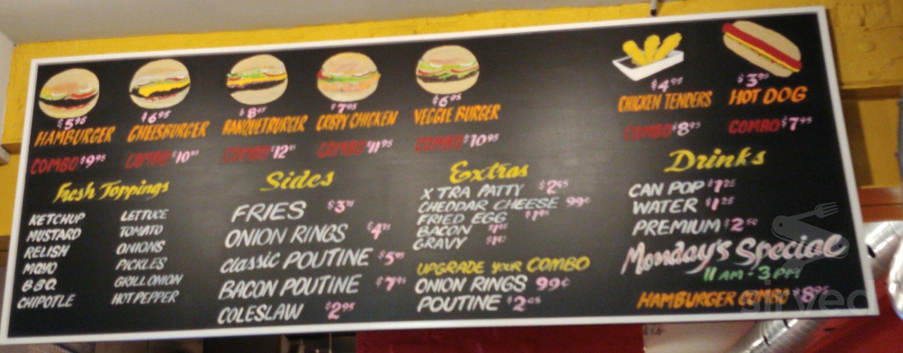 Burger Grill menu in Brampton, Ontario, Canada
