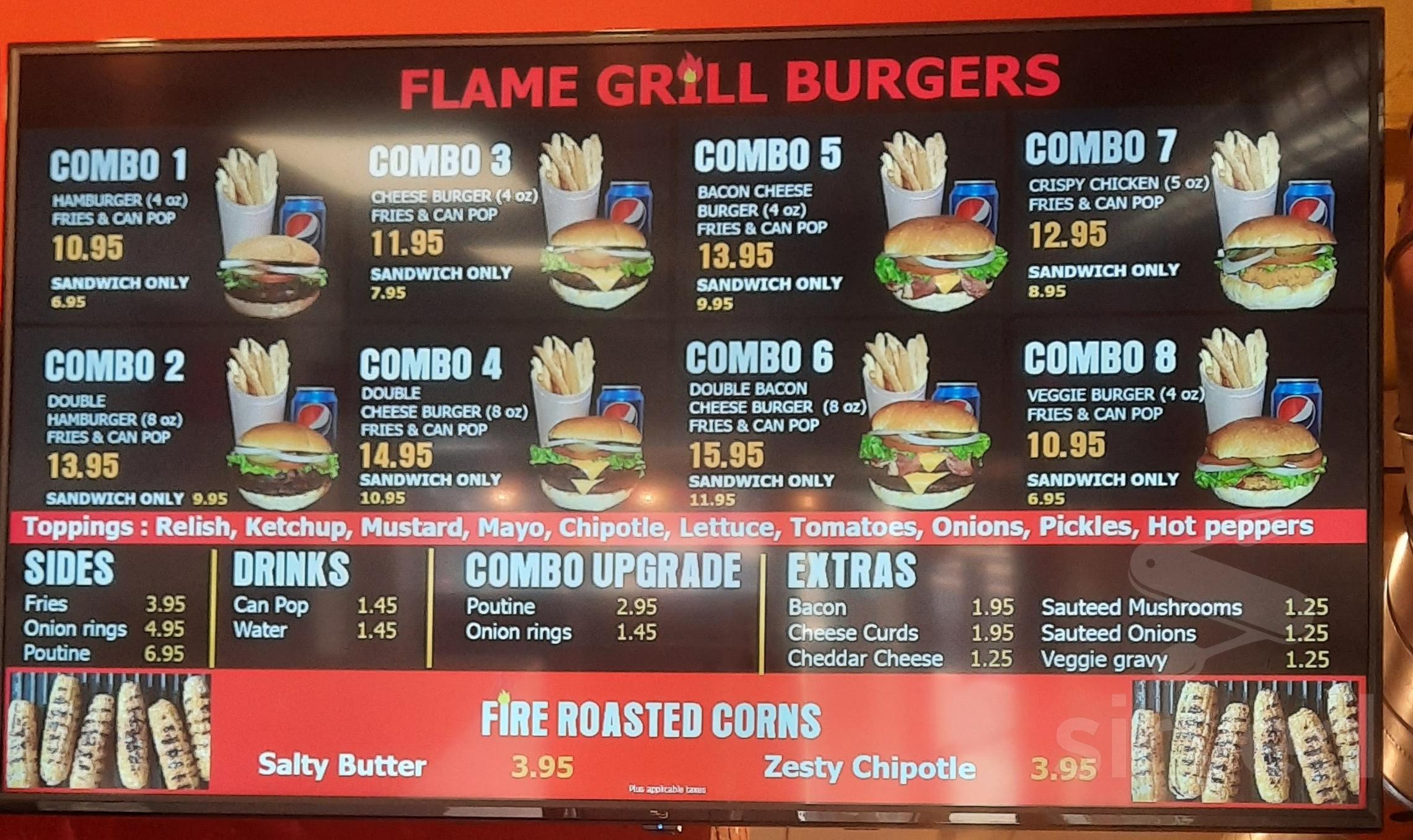 Burger Grill menu in Brampton, Ontario, Canada