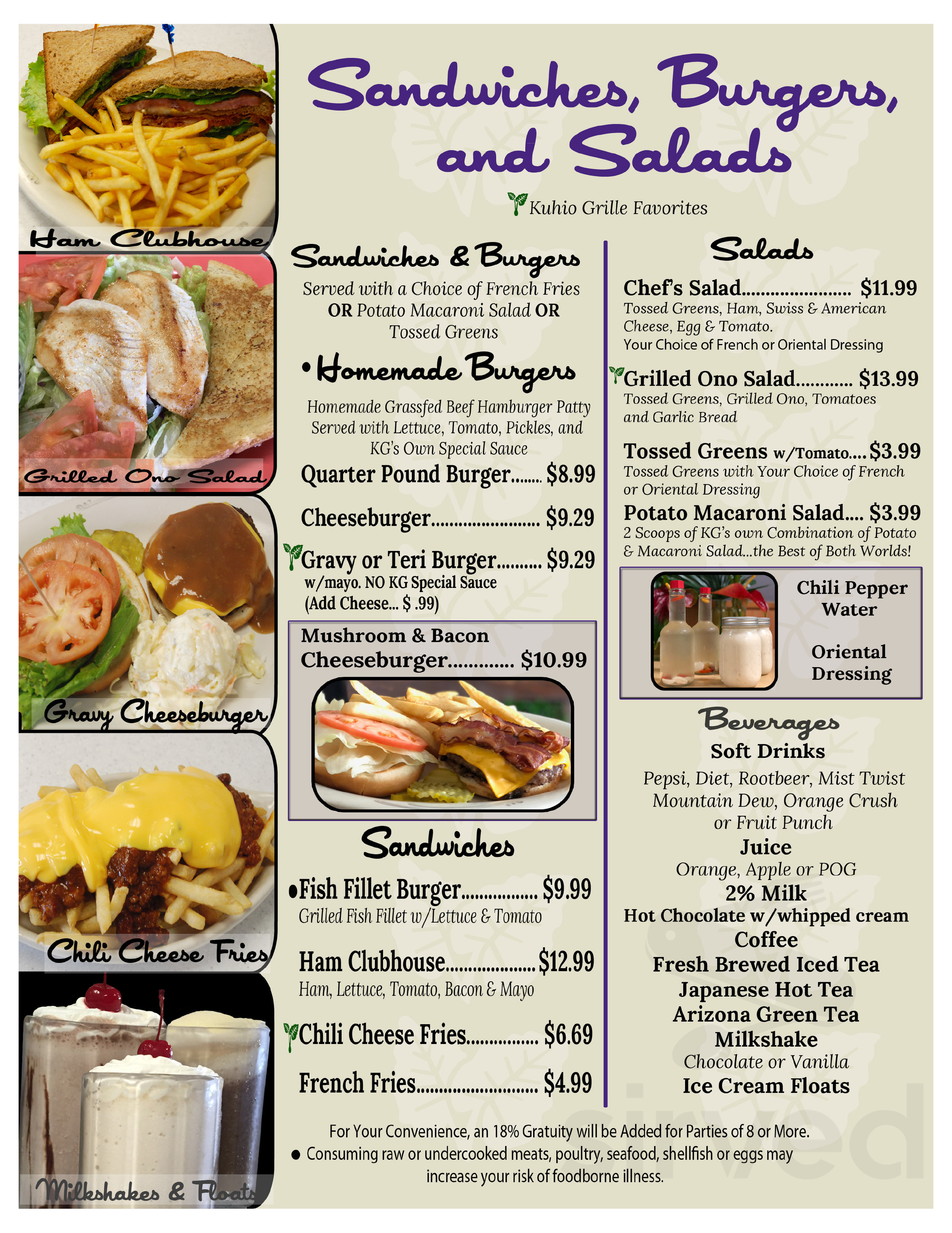 Kuhio Grille - Home Of The Famous 1lb Laulau menu in Hilo, Hawaii, USA