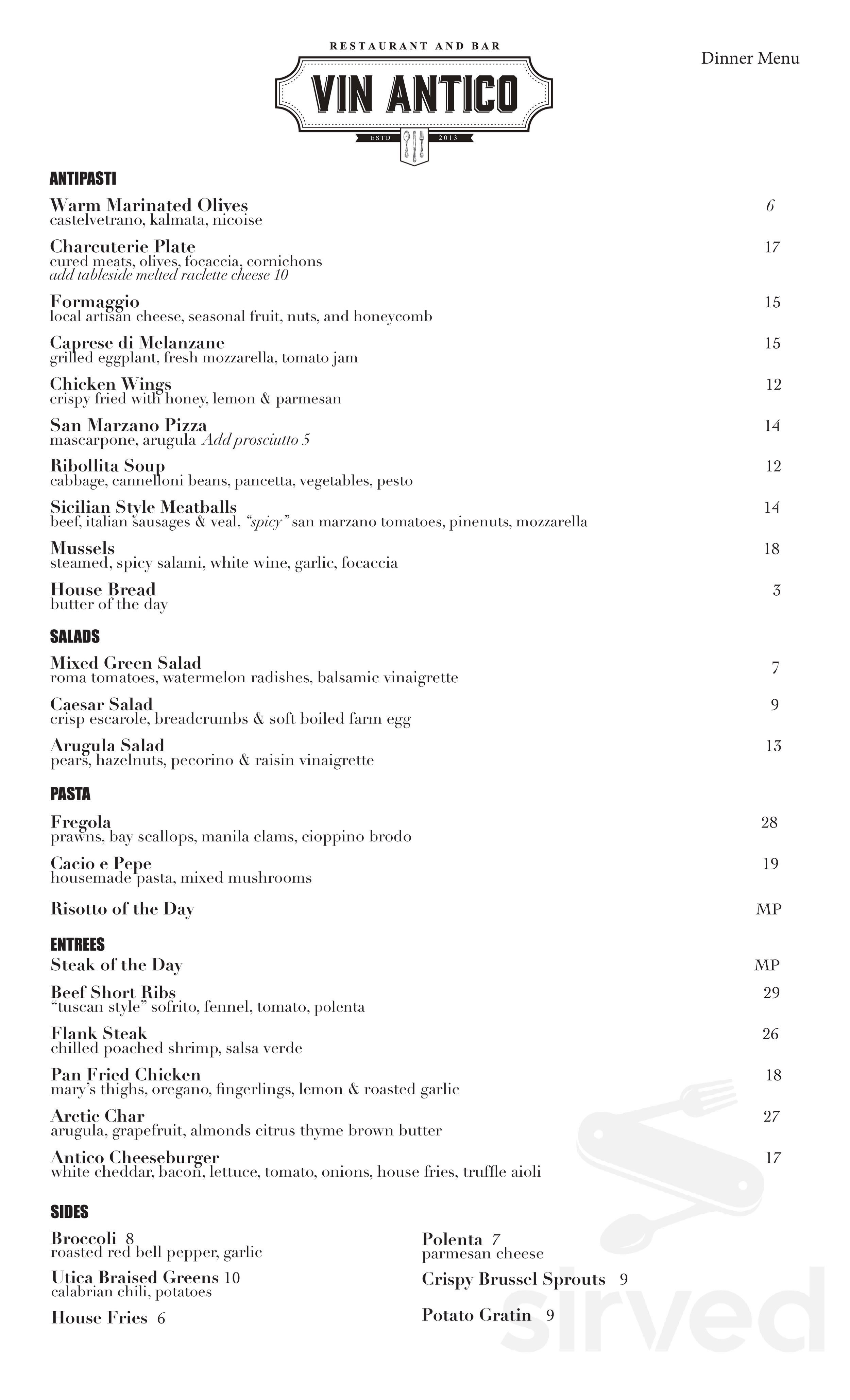 Vin Antico menus in San Rafael, California, United States