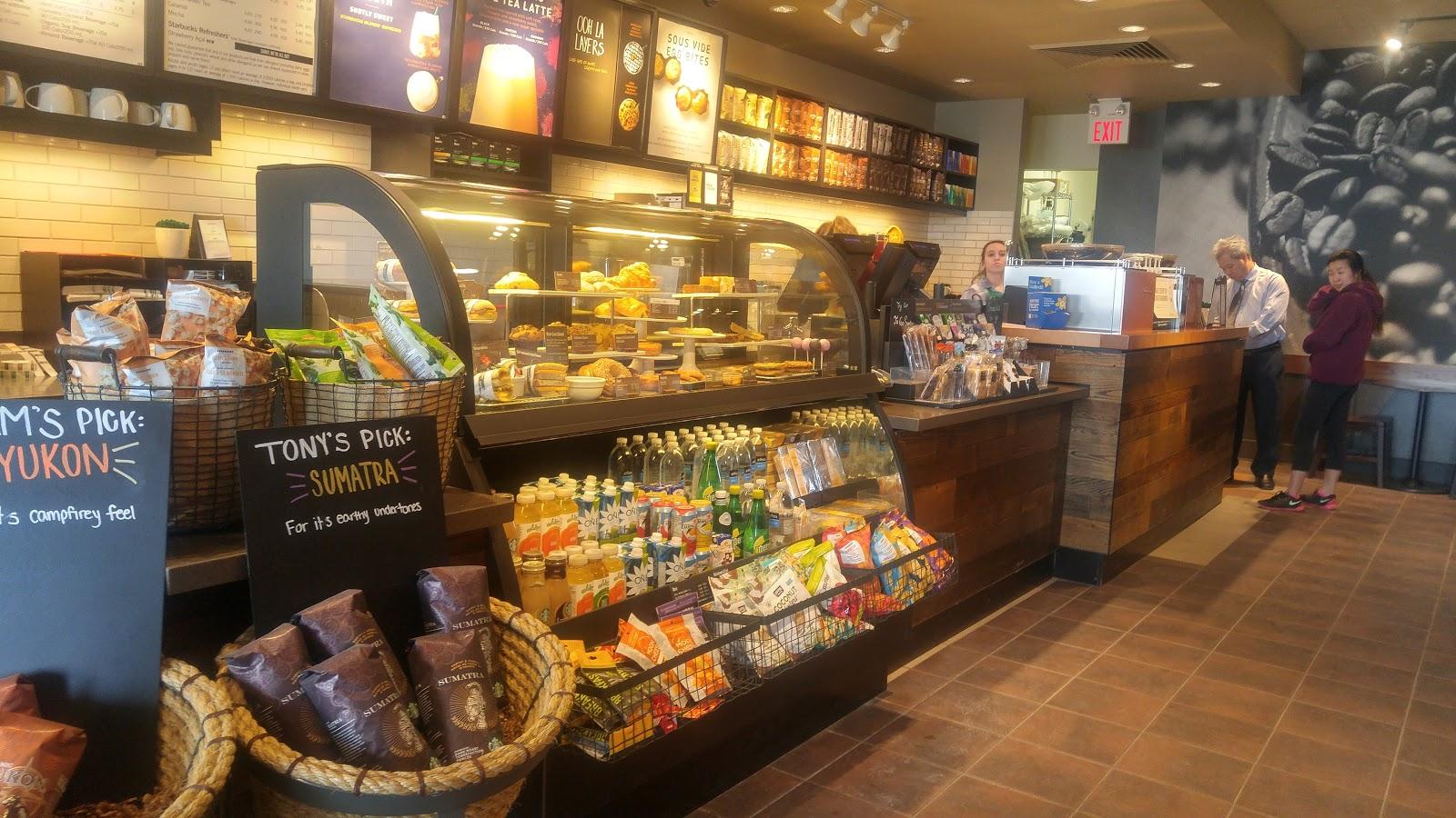 Starbucks menu in Winnipeg, Manitoba, Canada