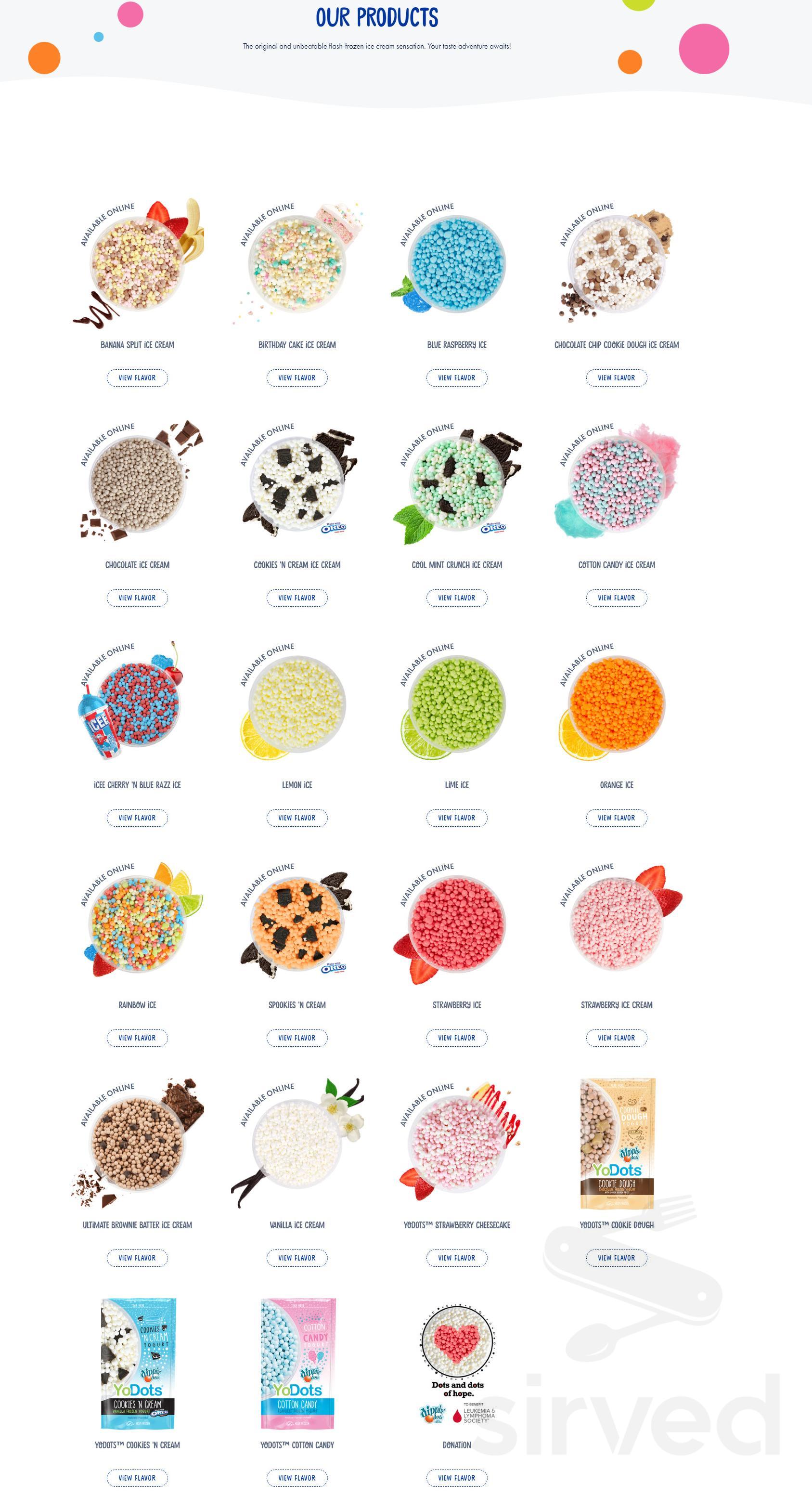 Dippin Dots Menu In Calgary Alberta Canada Dippin Dots Menu In Calgary Alberta Canada