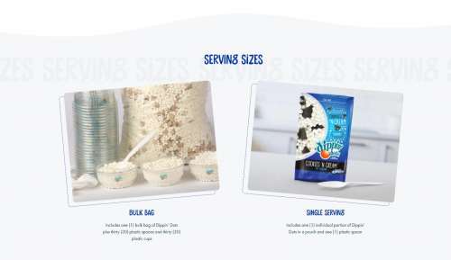 Dippin' Dots menu in Calgary, Alberta, Canada