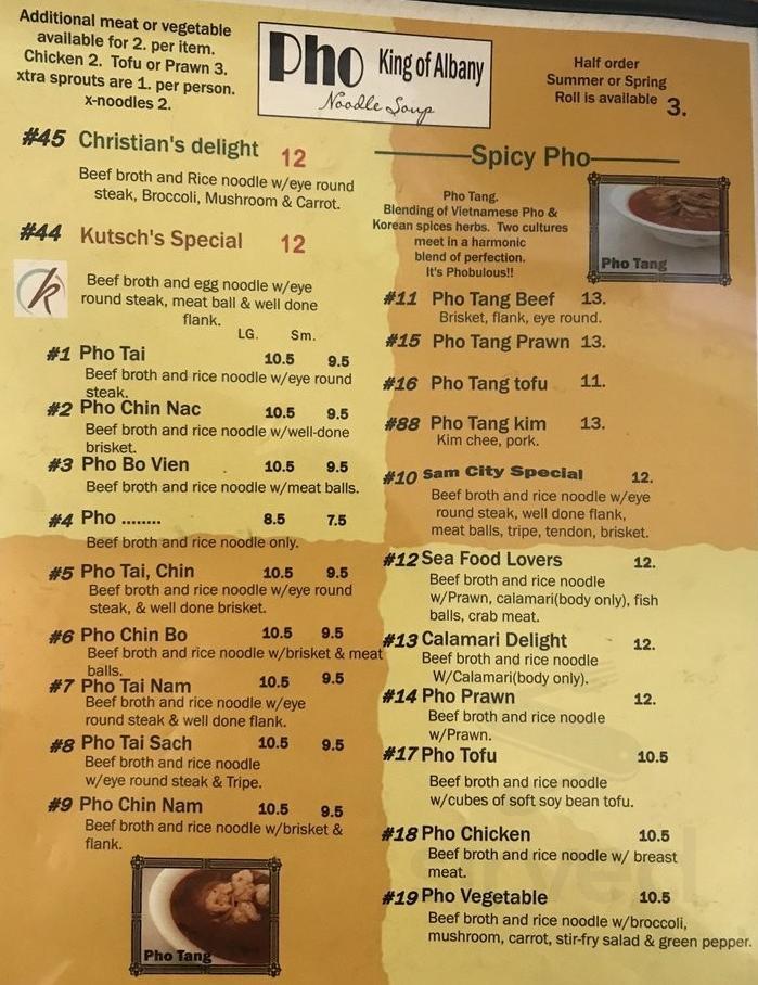 Sam City Pho & Grill menus in Albany, Oregon, United States