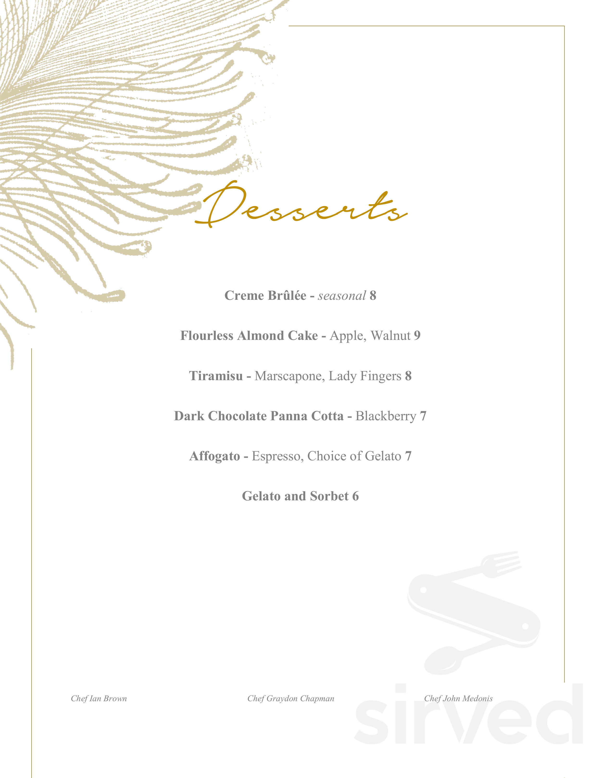 ANYA menu in Thompson, Connecticut, USA