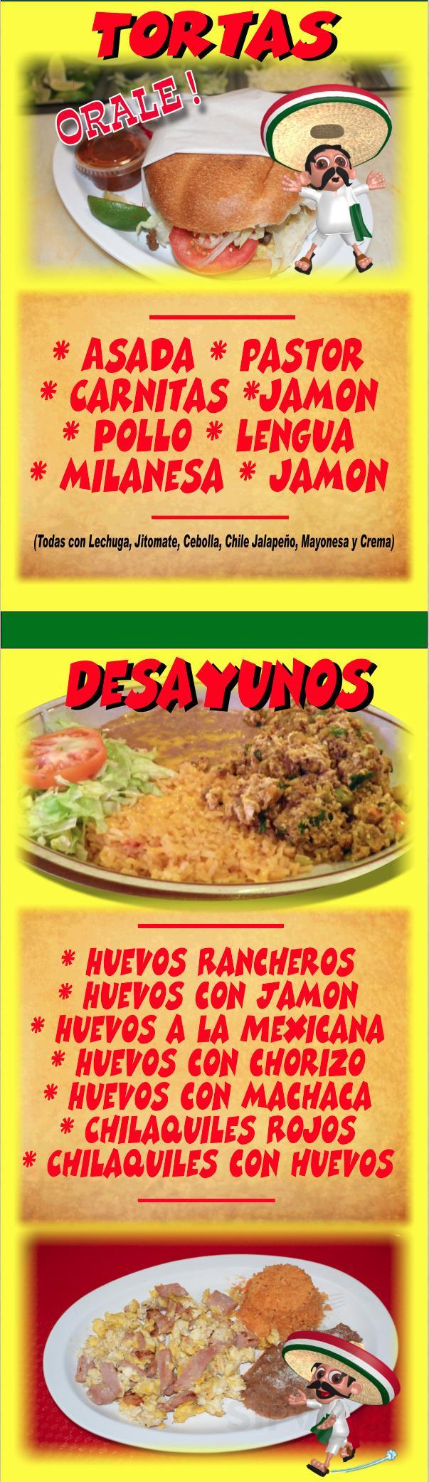 Menu - Las Vegas NV's Tacos El Autlense | Sirved