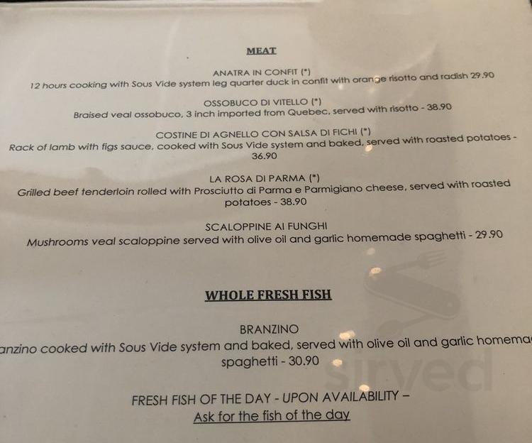 La Violetta menus in Sarasota, Florida, United States