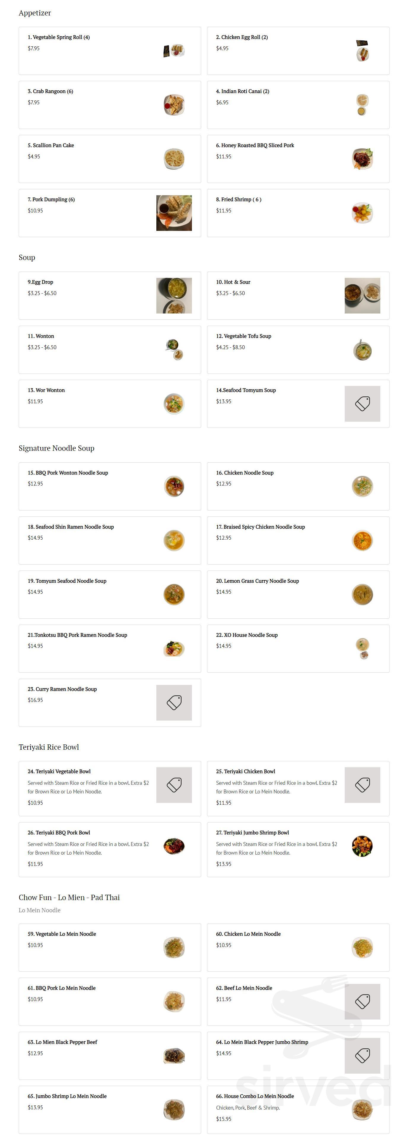 Menu - Yuma AZ's The Lemon Grass Asian Cuisine | Sirved