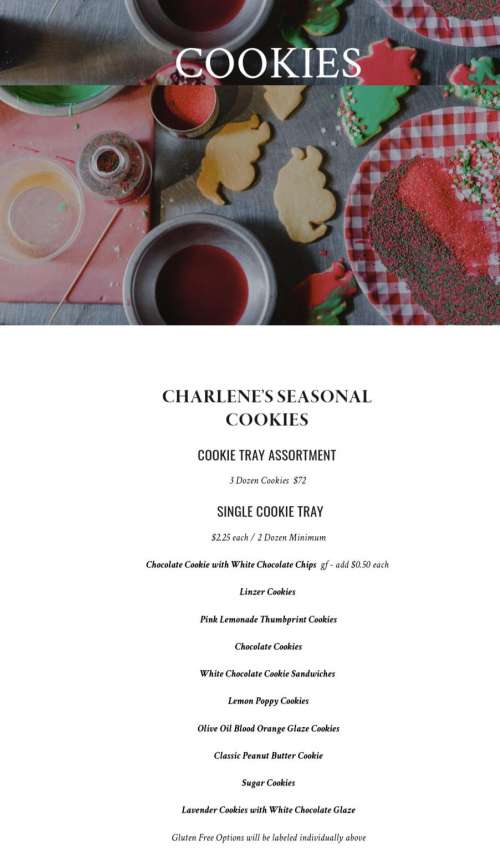 Charlene's Kitchen, LLC menu in Alexandria, Virginia, USA