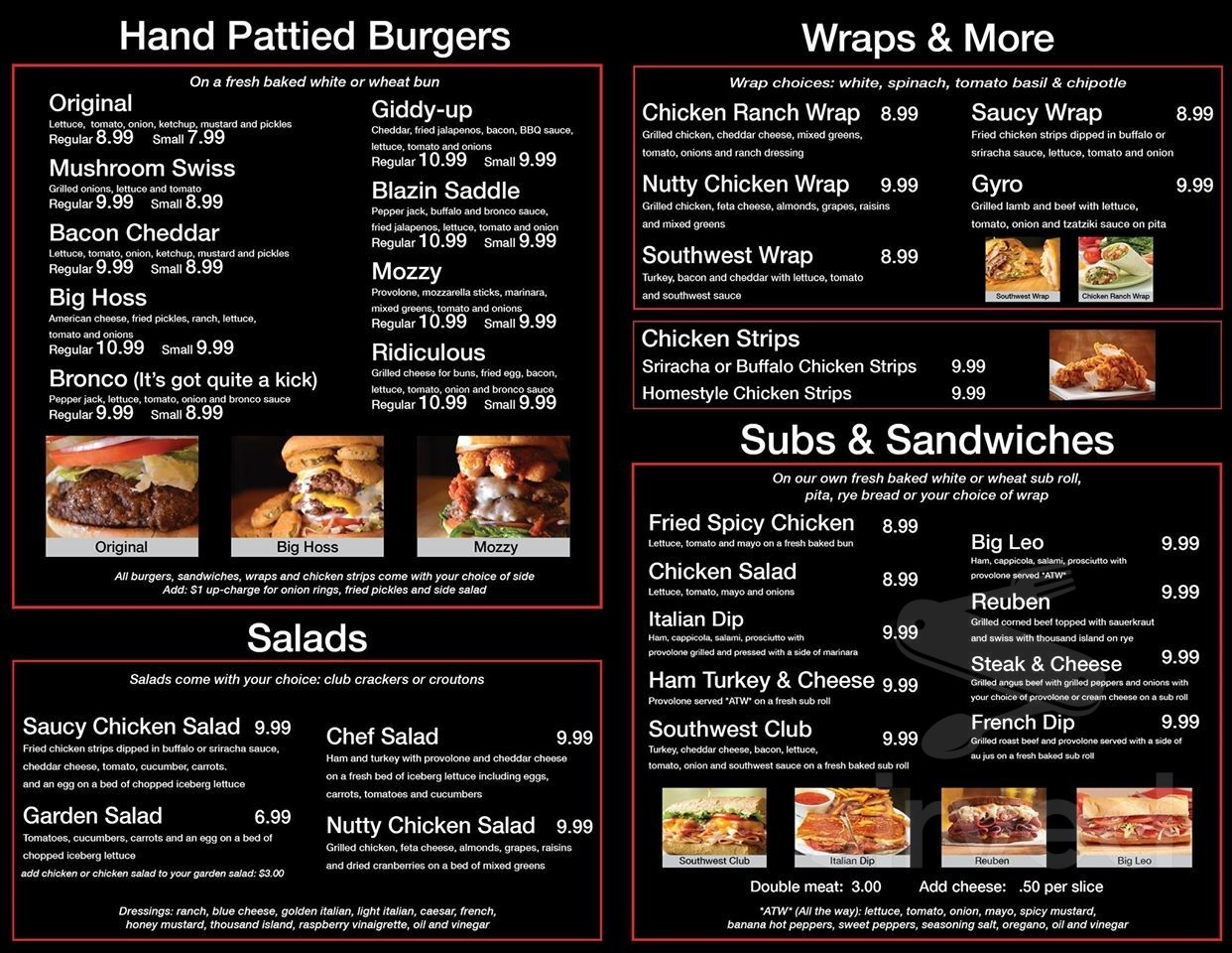 Menu - Lake City FL's BW Blacksmith Deli and Grill | Sirved