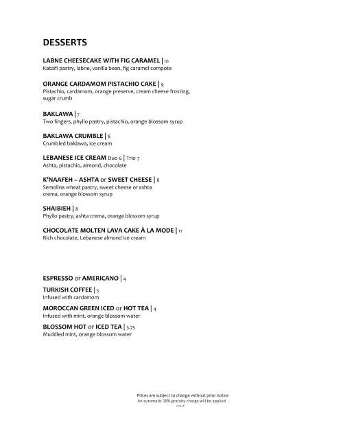 Open Sesame menu in Long Beach, California, USA