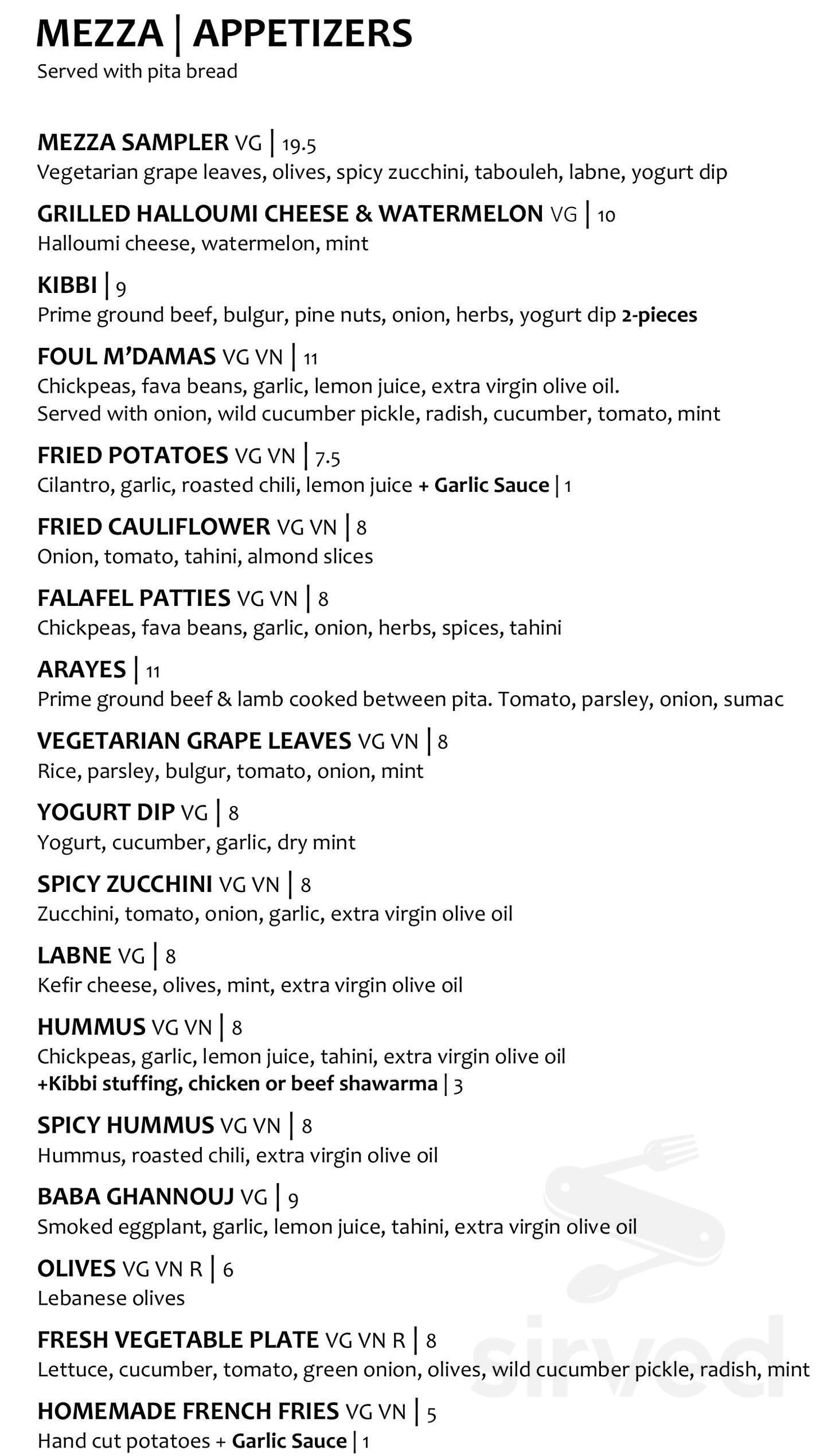 Open Sesame menu in Long Beach, California, USA