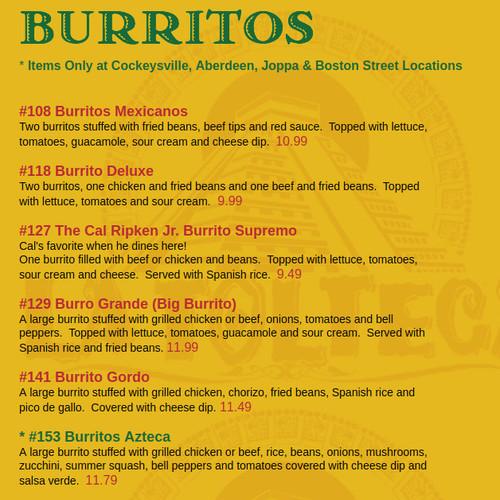 La Tolteca menu in Owings Mills, Maryland, USA