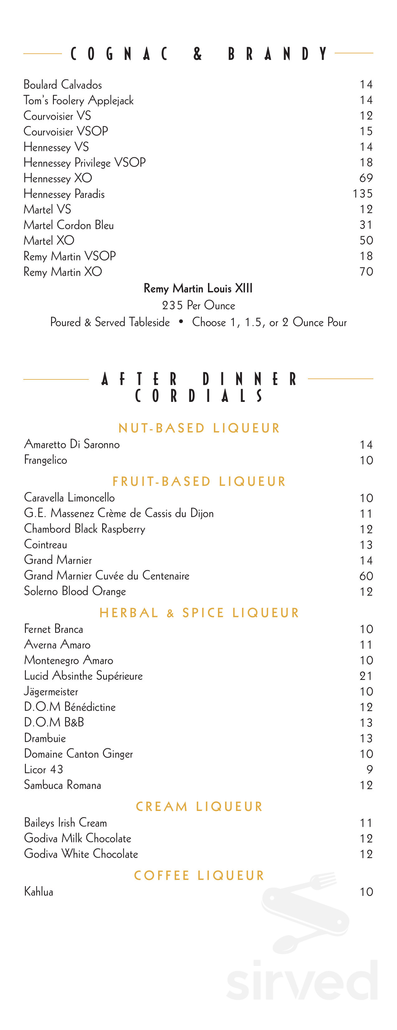 Jeff Ruby's Steakhouse - Lexington menus in Lexington, Kentucky, United ...