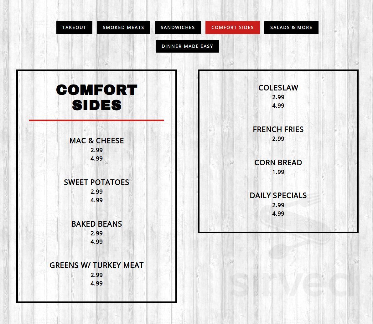 Nine One One BBQ Shack menu in Chicago, Illinois, USA