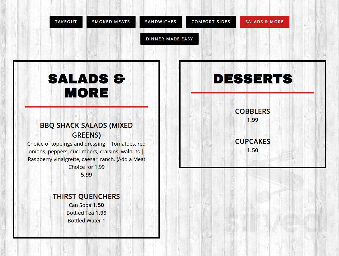 Nine One One BBQ Shack menu in Chicago, Illinois, USA