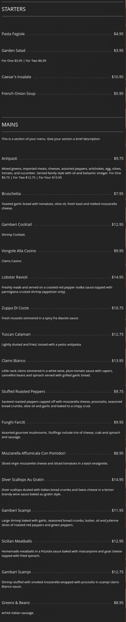 D'Raymonds menu in Loudonville, New York, USA