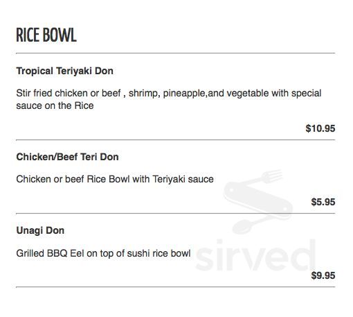 Miki's Sushi menus in Campbell River, British Columbia, Canada