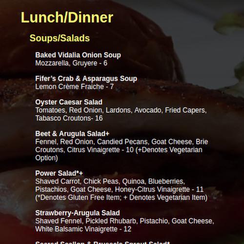 Abbott's on Broad Creek menu in Laurel, Delaware, USA