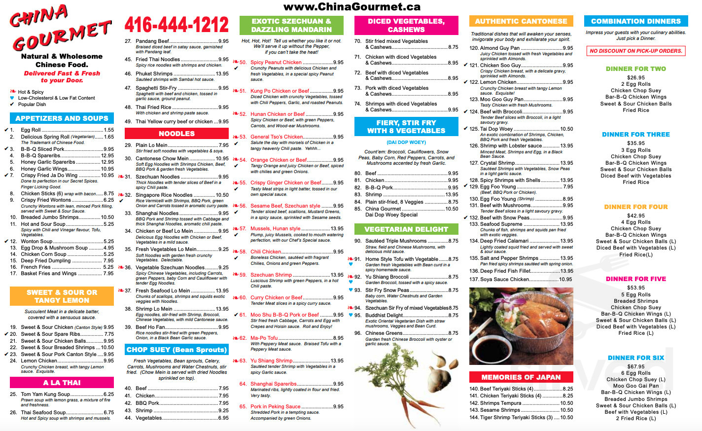 China Gourmet Takeout menu in North York, Ontario, Canada