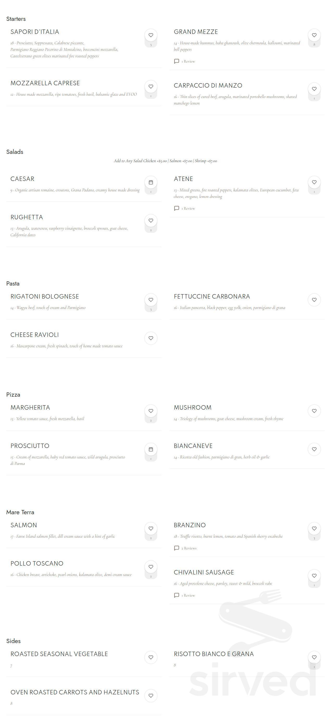 Amfora Mediterranean European Restaurant menus in Estero, Florida ...