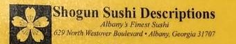 Menu for Shogun Japanese Steak House in Albany, GA | Sirved