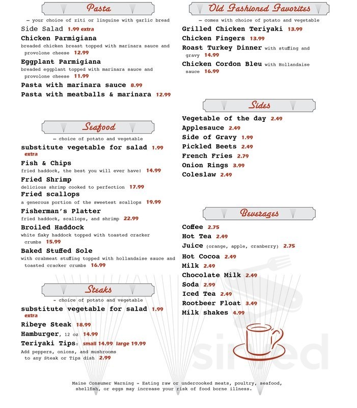 Farmington D menus in Farmington, Maine, United States