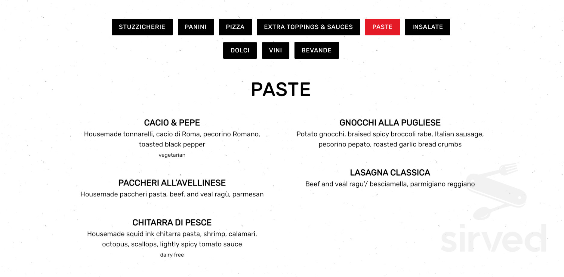 Stellina Pizzeria menus in 399 Morse St NE, Washington, United States