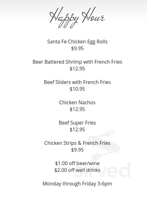 Menu for Mr. V's Bar and Grill in La Mirada, CA | Sirved