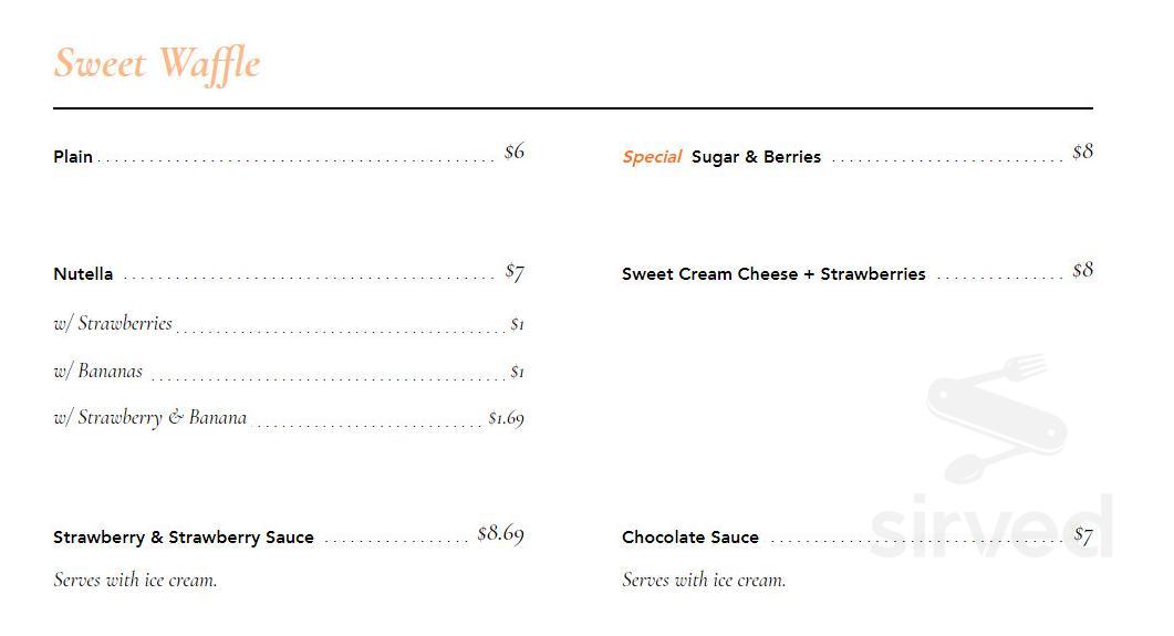 Tata Yaya menu in Cedar Falls, Iowa, USA