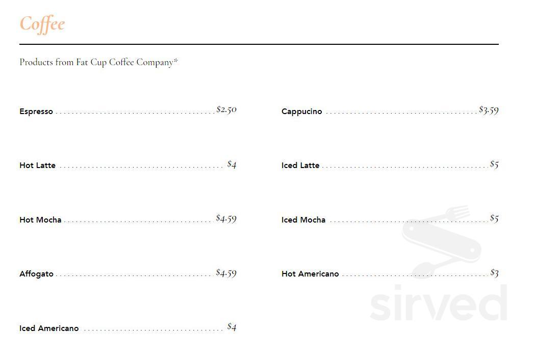 Tata Yaya menu in Cedar Falls, Iowa, USA