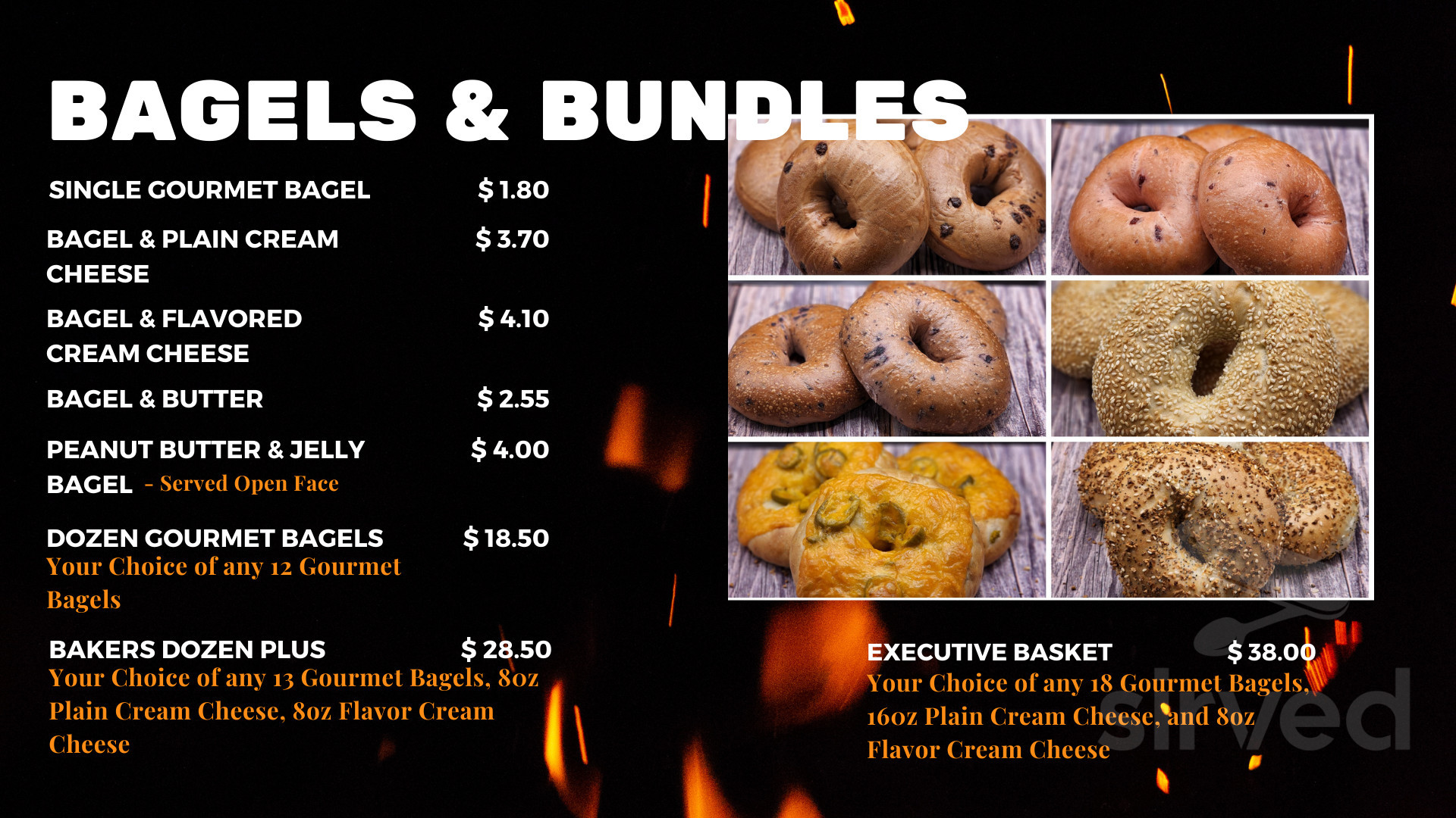 Menu - Cypress CA's Boardwalk Bagels Cafe | Sirved