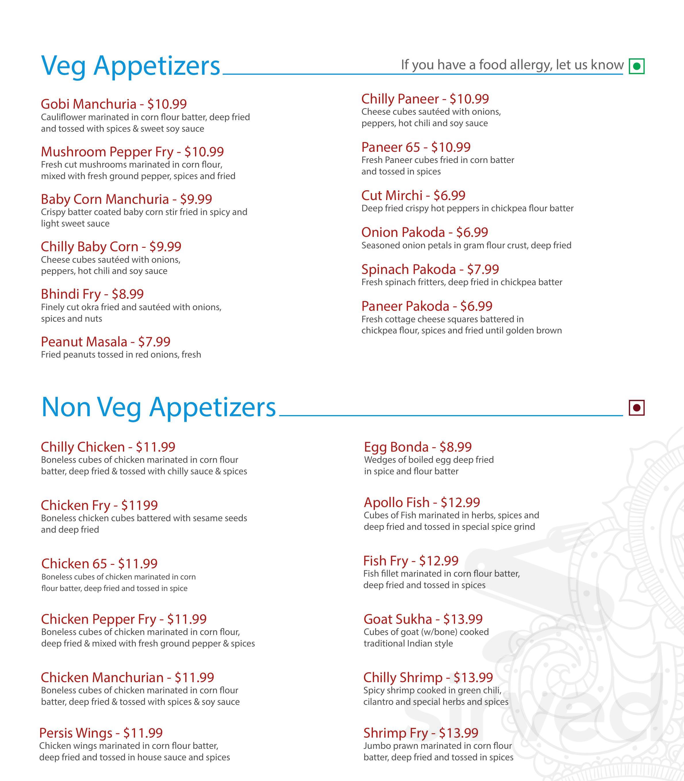 Persis Biryani Indian Grill menus in Piscataway, New Jersey, United States