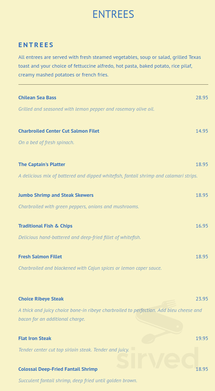 Pelican Isle Restaurant and Bar menus in Huntington Beach, California ...