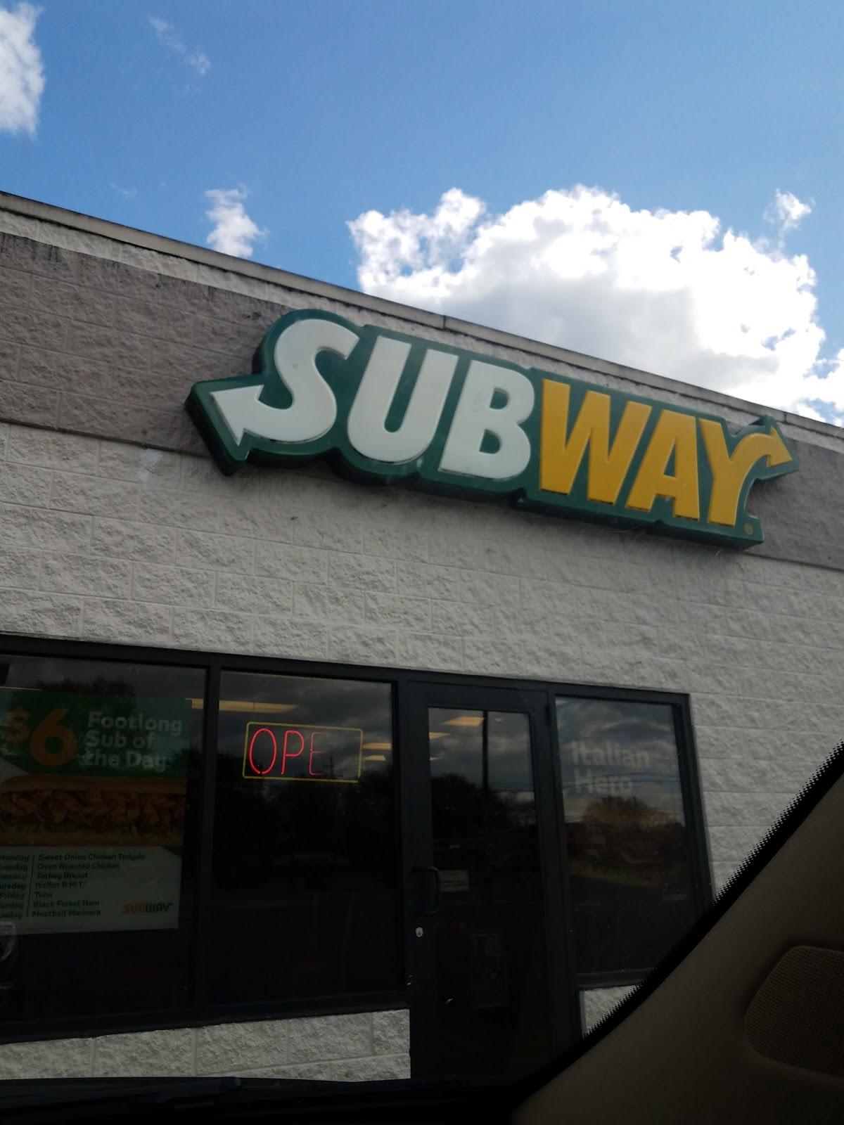 Subway menu in Swanton, Ohio, USA