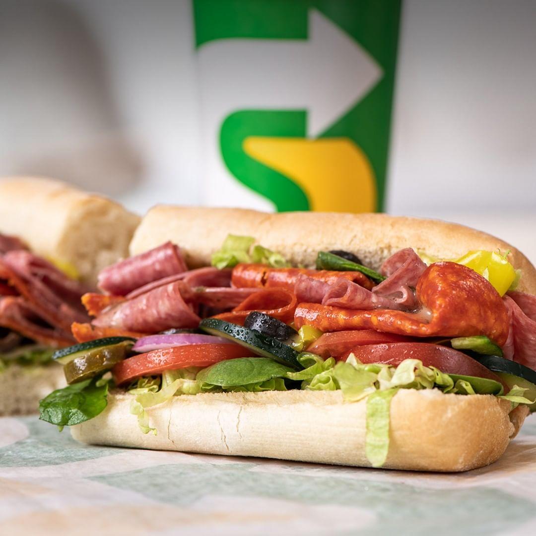 Subway menu in Eastlake, Ohio, USA