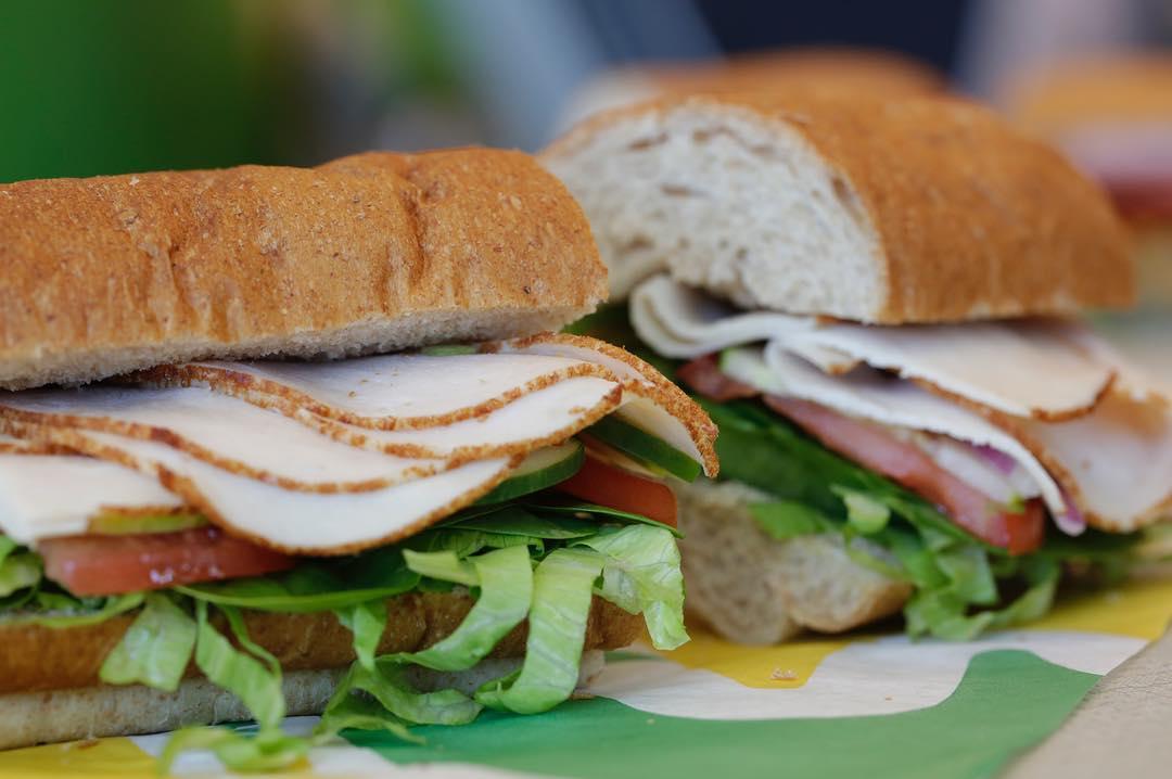 Subway menu in Eastlake, Ohio, USA