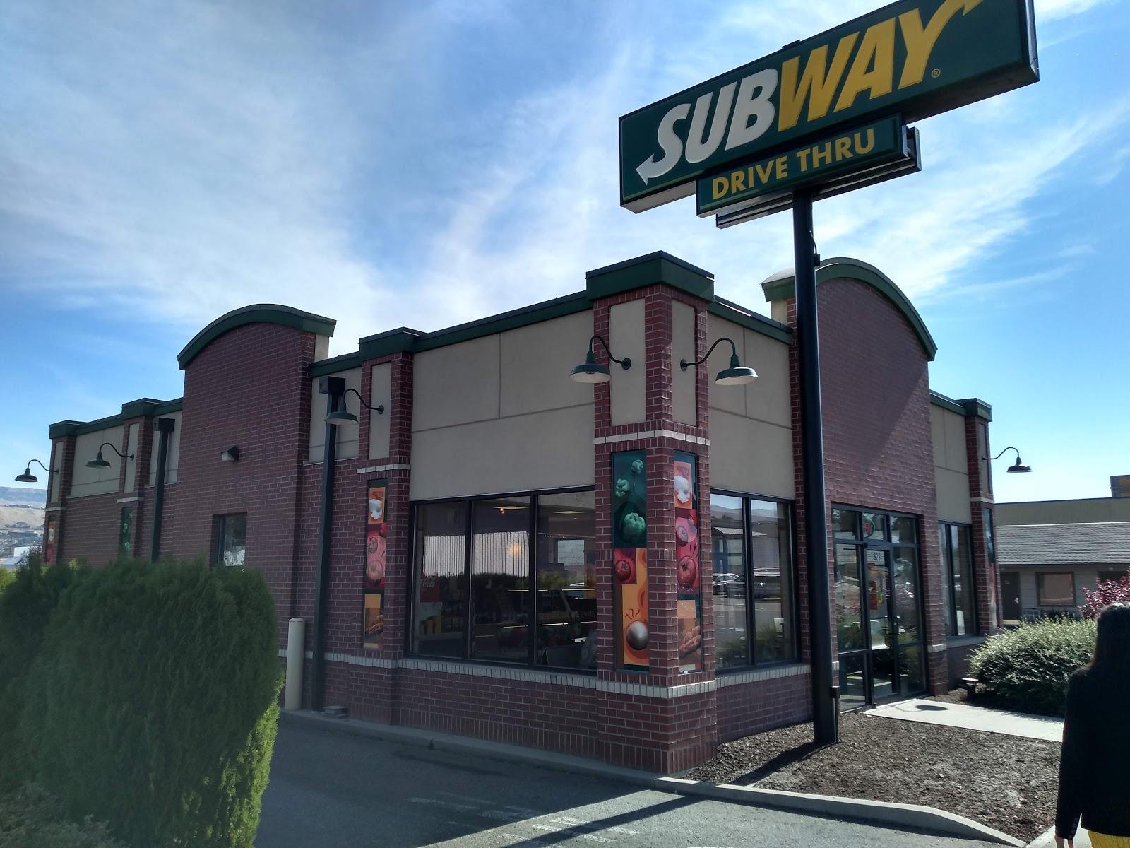 Subway menu in Wenatchee, Washington, USA