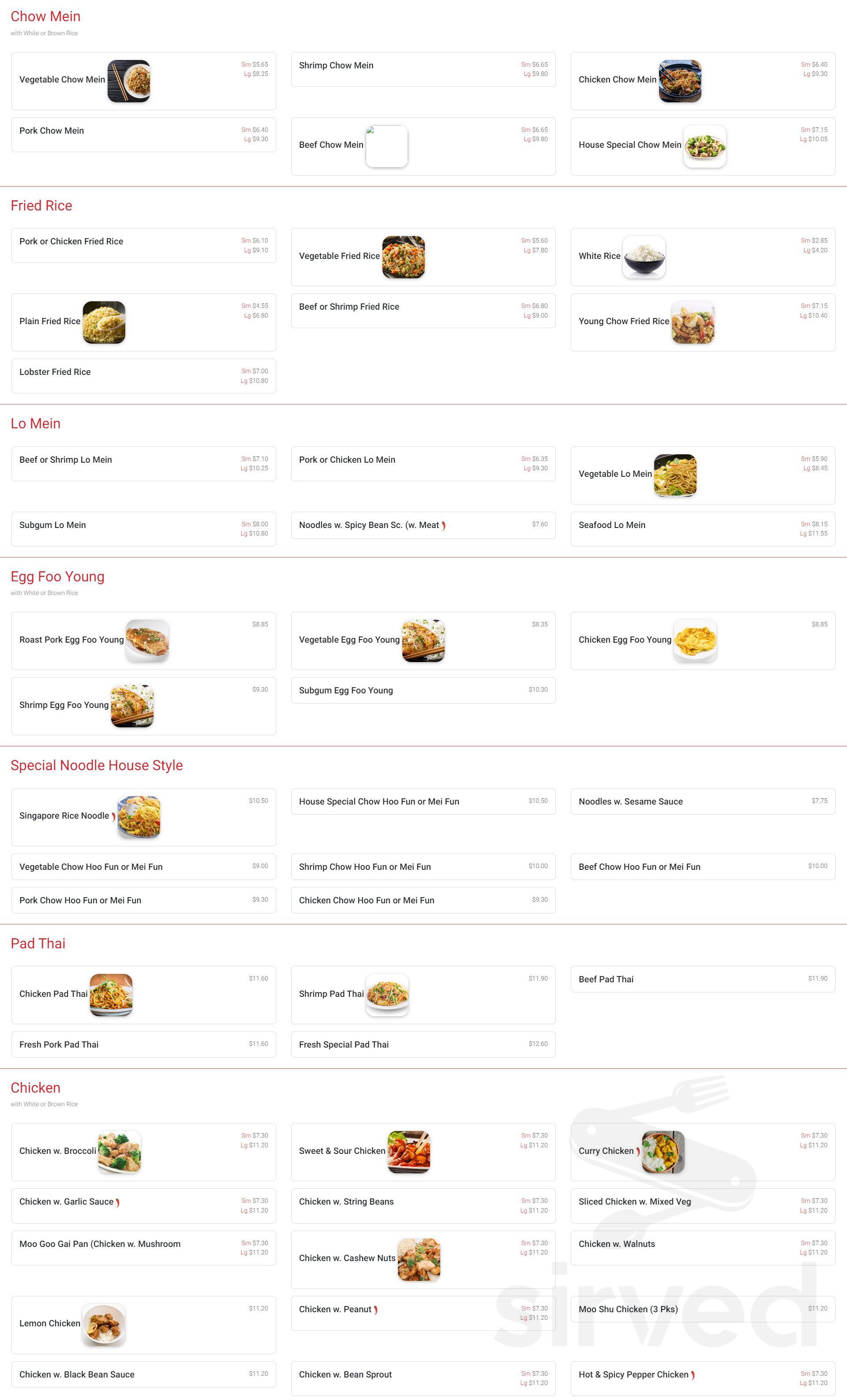 Wok No 1 menu in New Haven, Connecticut, USA