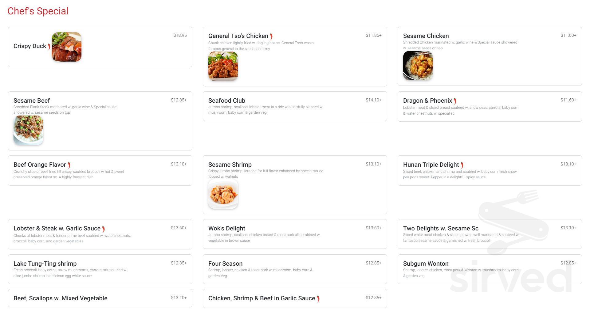 Wok No 1 menu in New Haven, Connecticut, USA