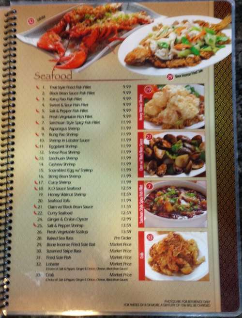 Four Seasons Chinese Restaurant menu in Clovis, California, USA