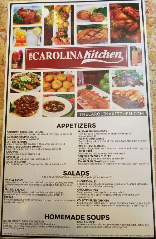 Carolina Kitchen Bar & Grill menu in Hyattsville, Maryland, USA
