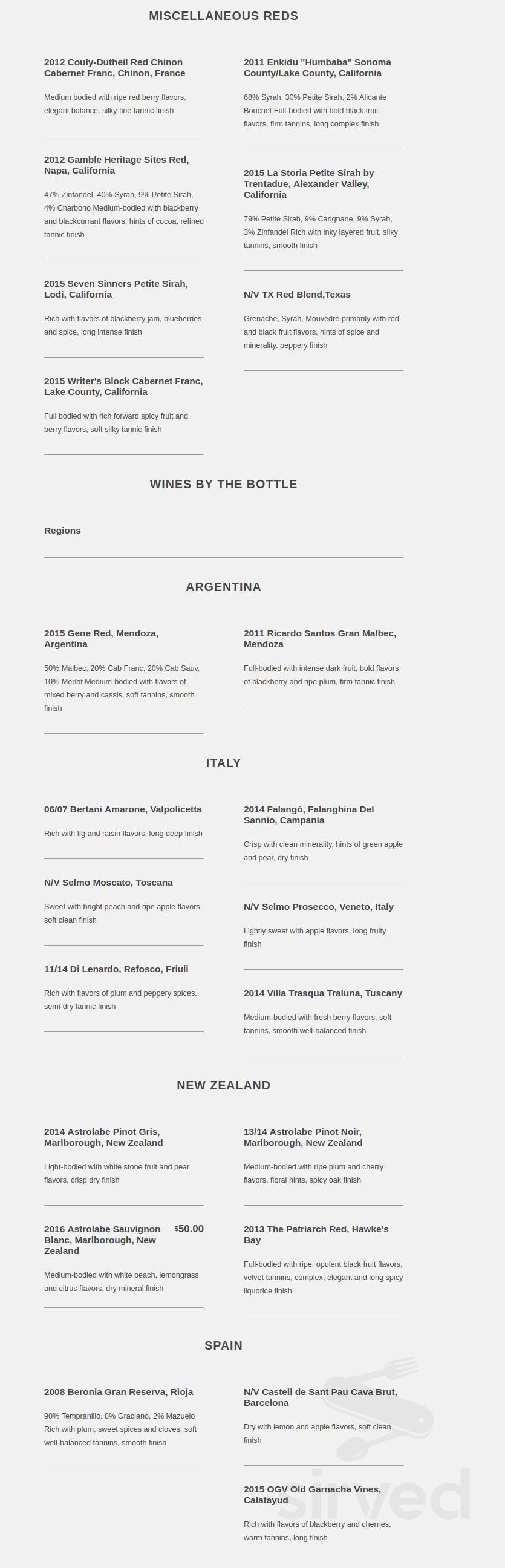 The Classic Cafe at Roanoke menu in Roanoke, Texas, USA