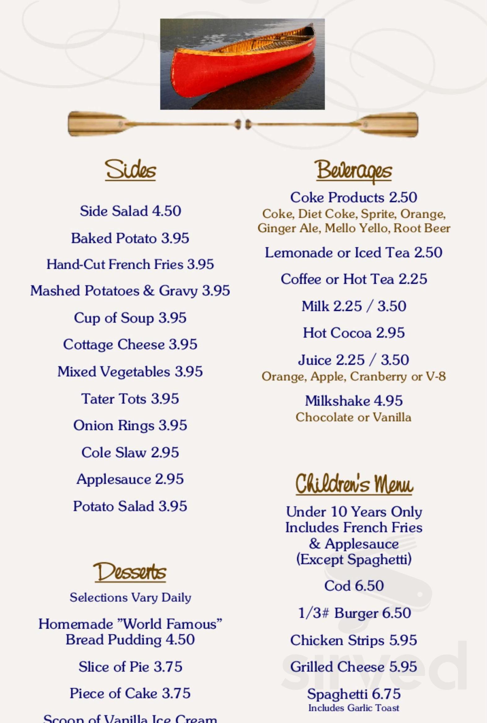 Platte River Inn menus in Honor, Michigan, United States